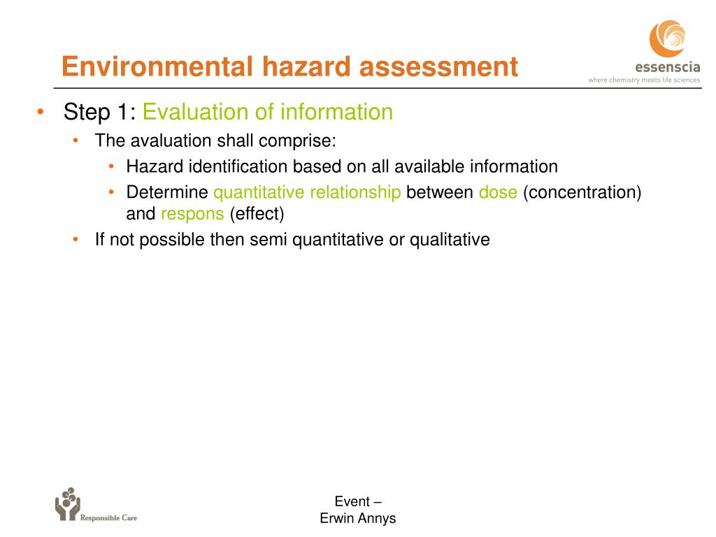 PPT - REACH: Chemical Safety Report (RIP 3.2) WERCS 2007 US User group ...