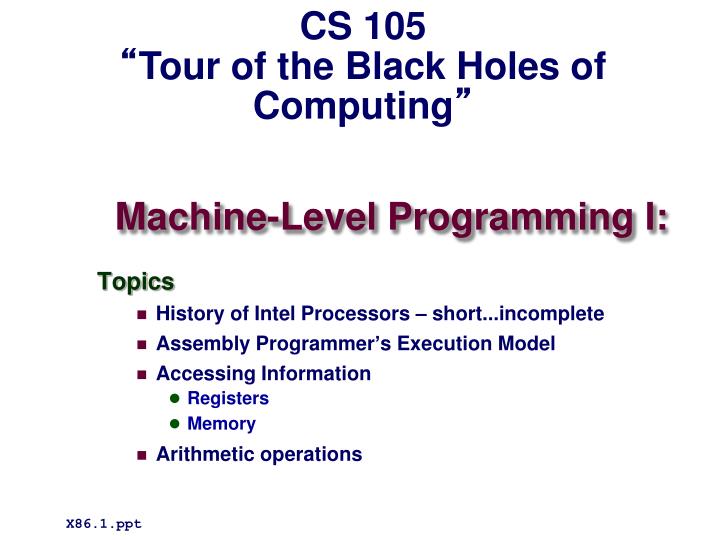 PPT - Machine-Level Programming I: PowerPoint Presentation, free download - ID:3366840