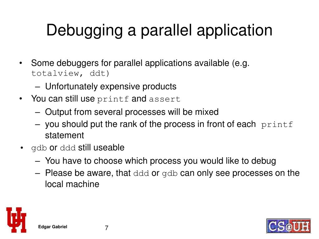 Ppt Debugging And Performance Analysis Of Parallel Mpi Applications Powerpoint Presentation