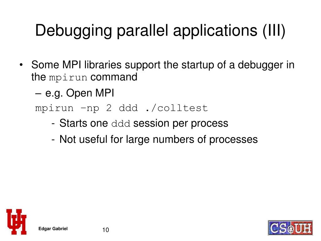 Ppt Debugging And Performance Analysis Of Parallel Mpi Applications Powerpoint Presentation