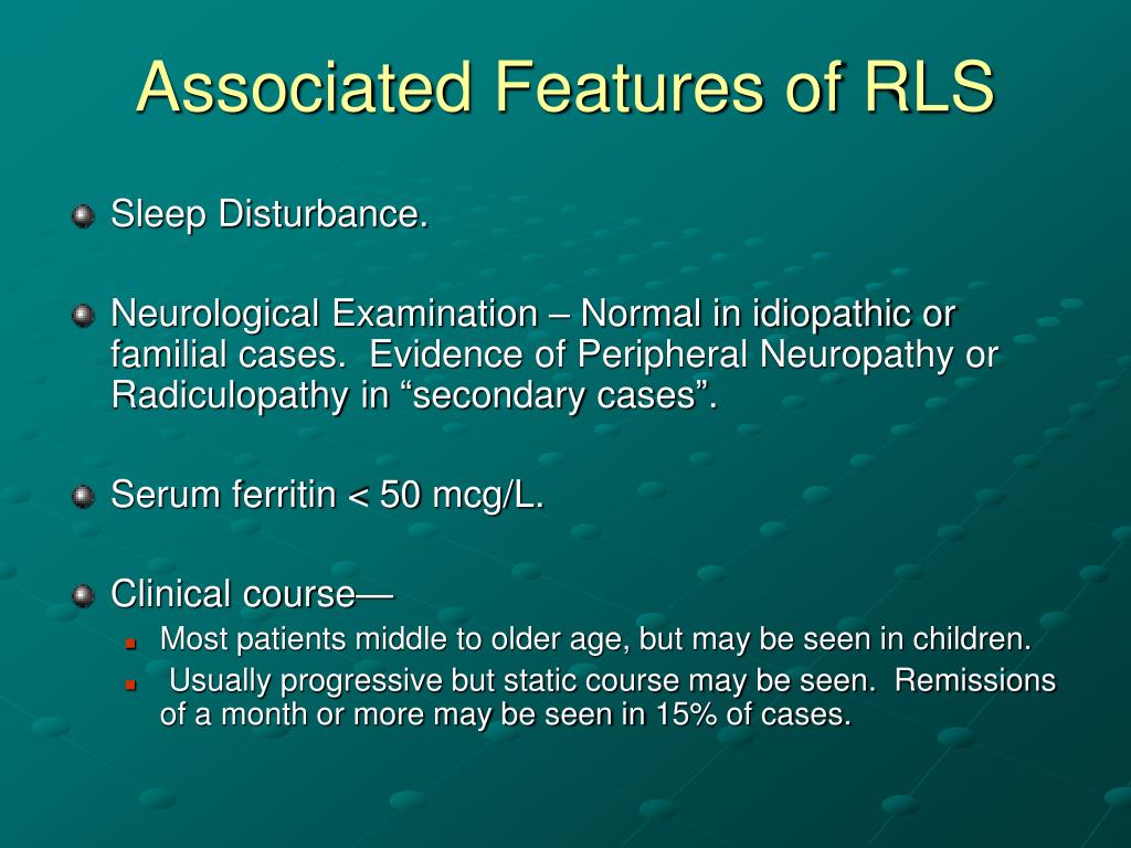 PPT - Pathophysiology of Restless Legs Syndrome and Periodic Limb ...
