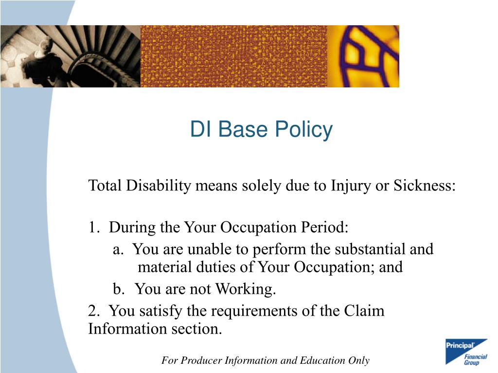 PPT - Principal Life Insurance Company Individual Disability Insurance ...