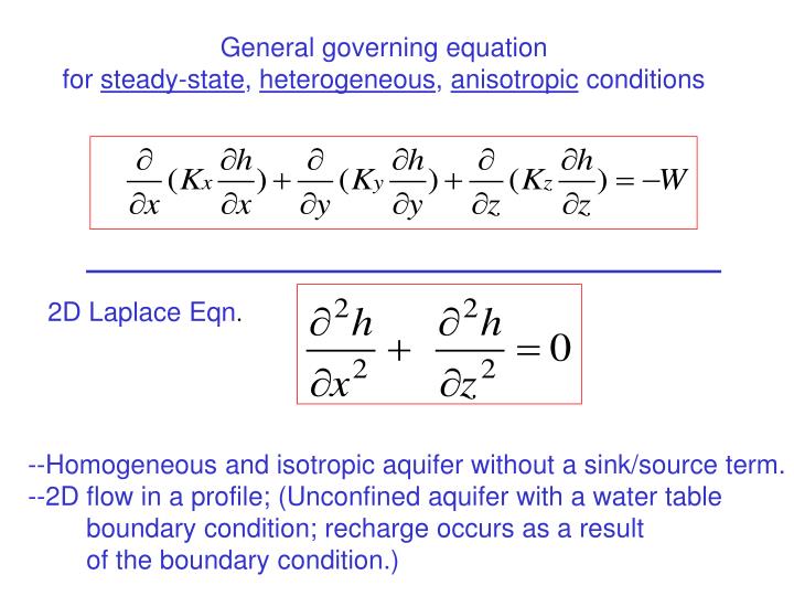 PPT - General governing equation for steady-state , heterogeneous ...
