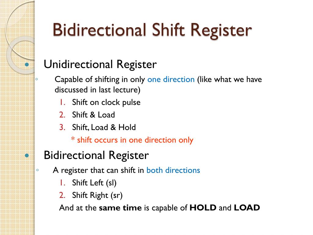 PPT - EKT 221 : Digital 2 RTL : Bidirectional Shift Register PowerPoint ...
