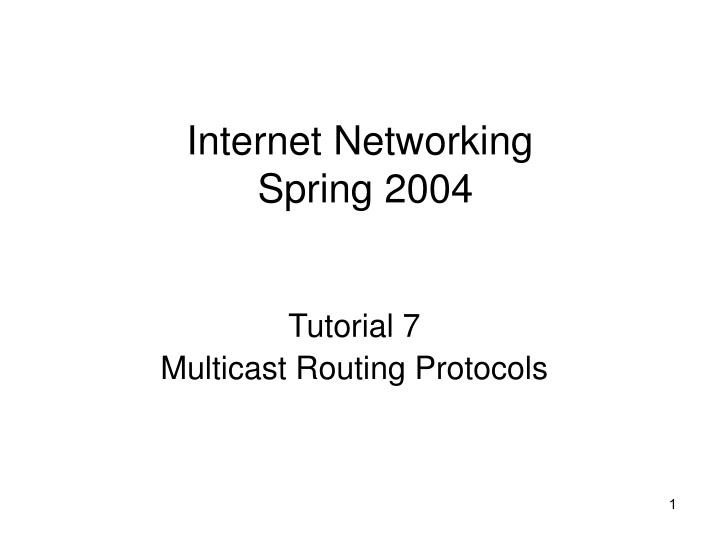 PPT - Internet Networking Spring 2004 PowerPoint Presentation, free ...