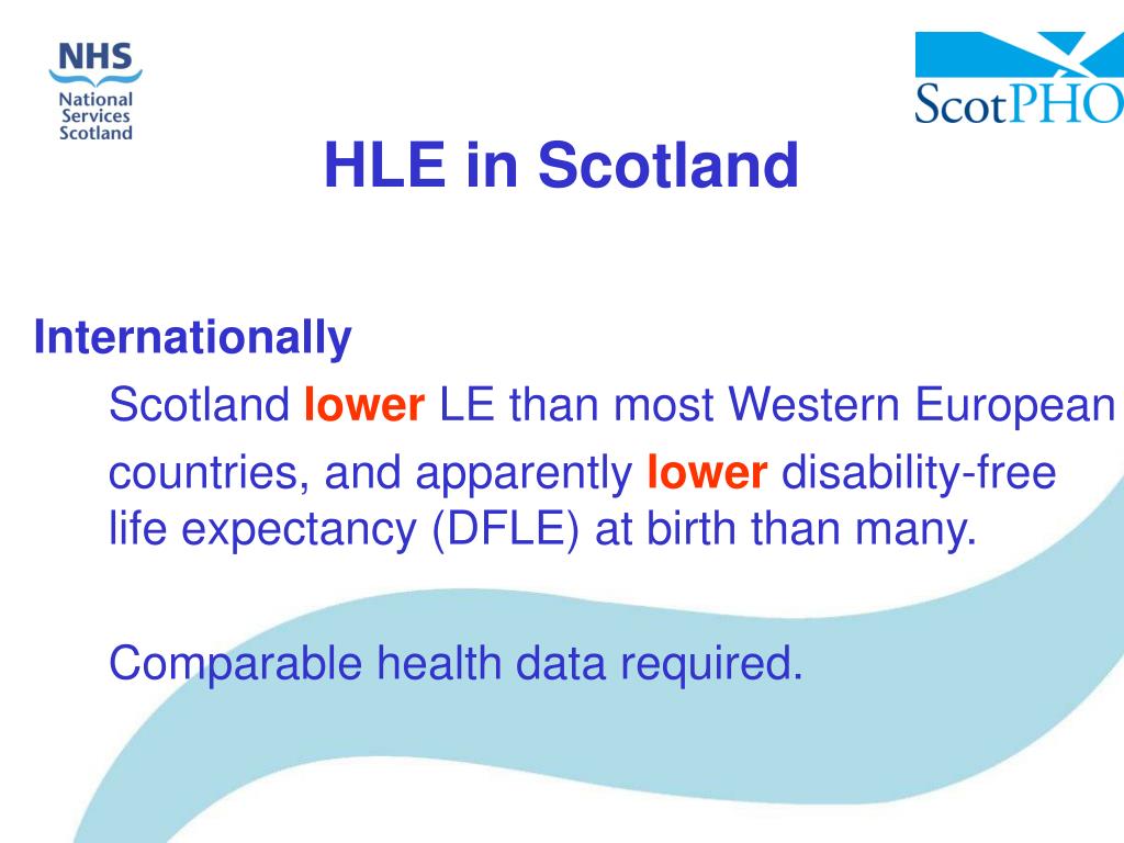 PPT - Life expectancy and healthy life expectancy in Scotland ...