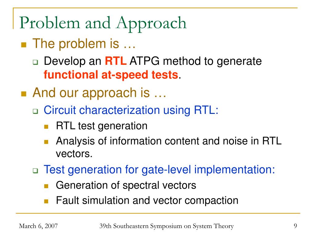 Ppt Transition Delay Fault Testing Of Microprocessors By Spectral Method Powerpoint