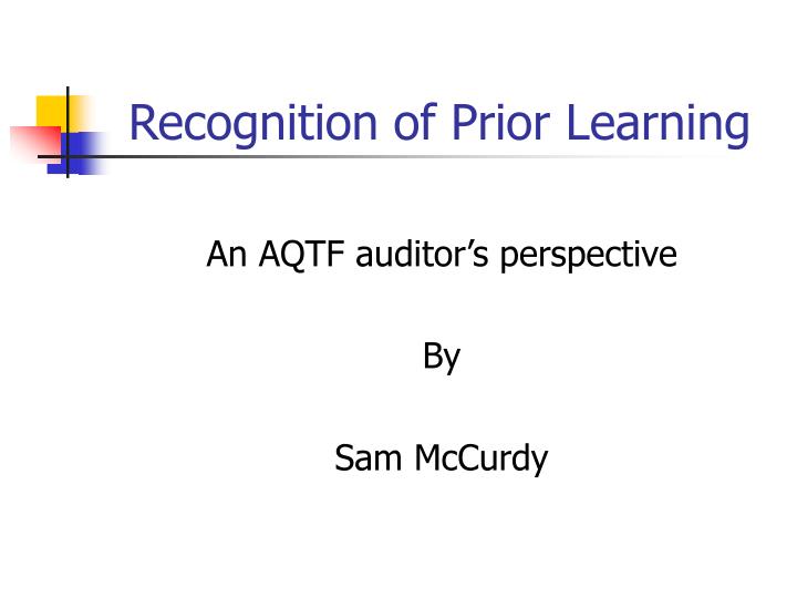 PPT - Recognition of Prior Learning PowerPoint Presentation, free ...