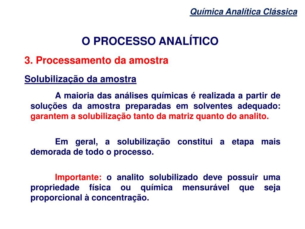 PPT - QUÍMICA ANALÍTICA CLÁSSICA PowerPoint Presentation, free download ...