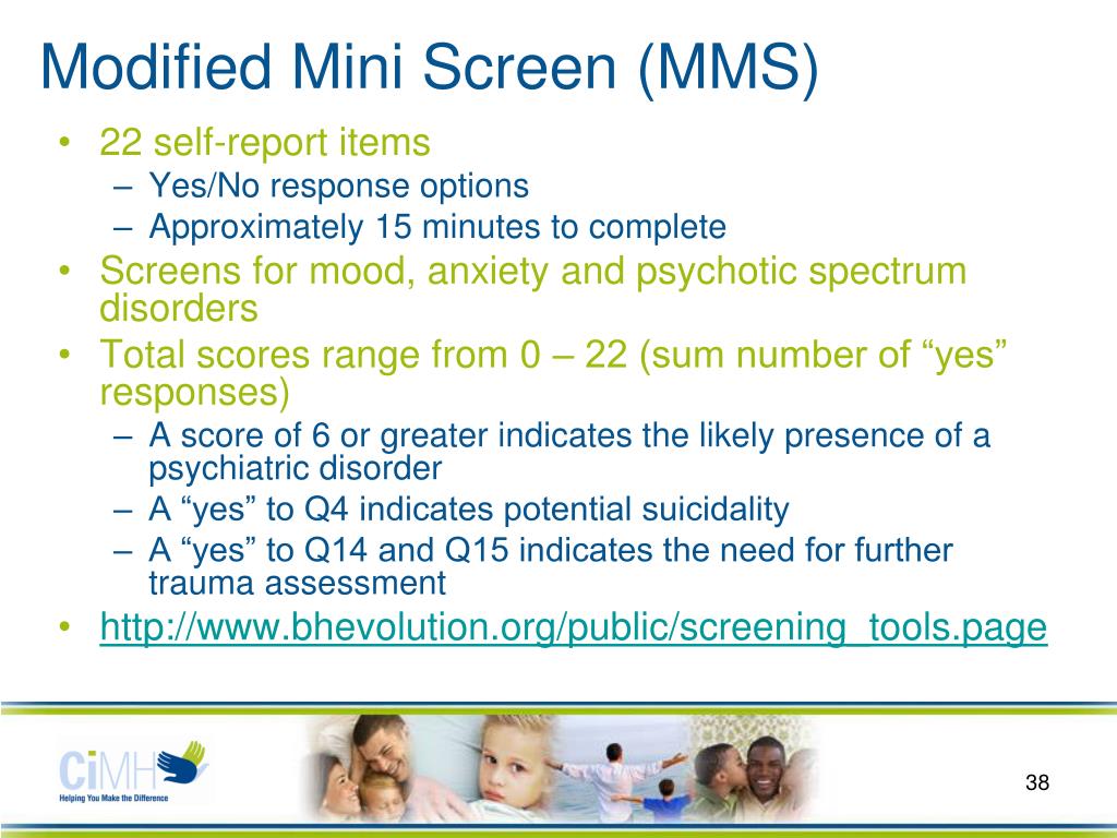 PPT - April 8, 2014 Cricket Mitchell, PhD Senior Associate, CiMH ...