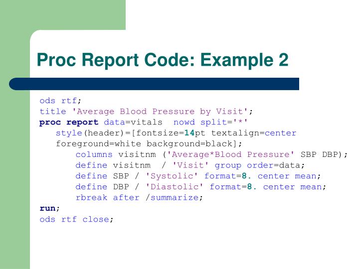 PPT - SAS PROC REPORT PROC TABULATE PowerPoint Presentation - ID:3369851 PPT - SAS PROC REPORT PROC TABULATE PowerPoint Presentation - ID:3369851