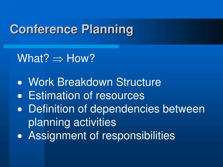 PPT - Conference Planning PowerPoint Presentation, free download - ID ...