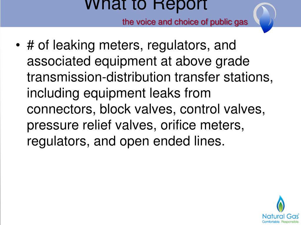 PPT - EPA Greenhouse Gas Reporting – Subpart W Fugitive methane ...