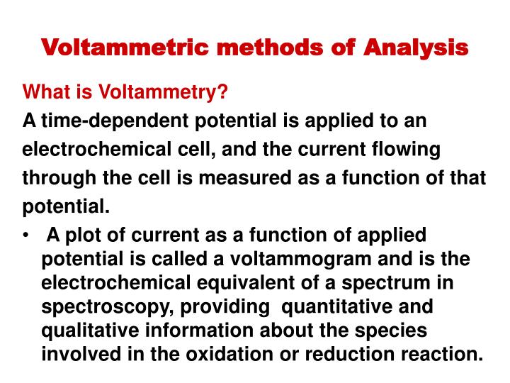 PPT - Unit 2 B Voltammetry and Polarography PowerPoint Presentation ...