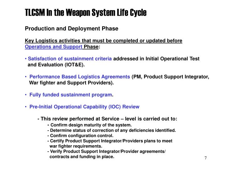 PPT - Life Cycle Logistics PowerPoint Presentation - ID:3371000