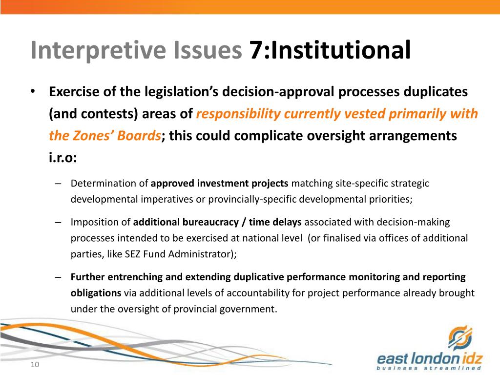 PPT - Special Economic Zones (SEZ) Bill: Commentary by ELIDZ PowerPoint ...