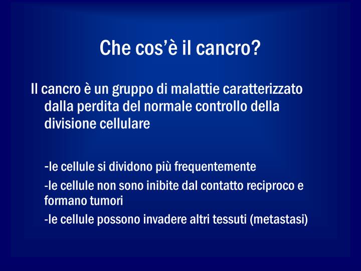 PPT - Che cos’è il cancro? PowerPoint Presentation, free download - ID:3372083