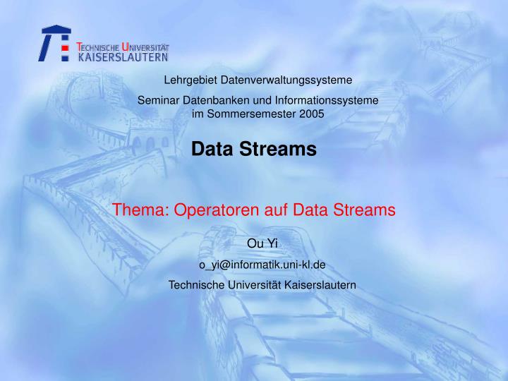 PPT - Data Streams PowerPoint Presentation, free download - ID:3372208