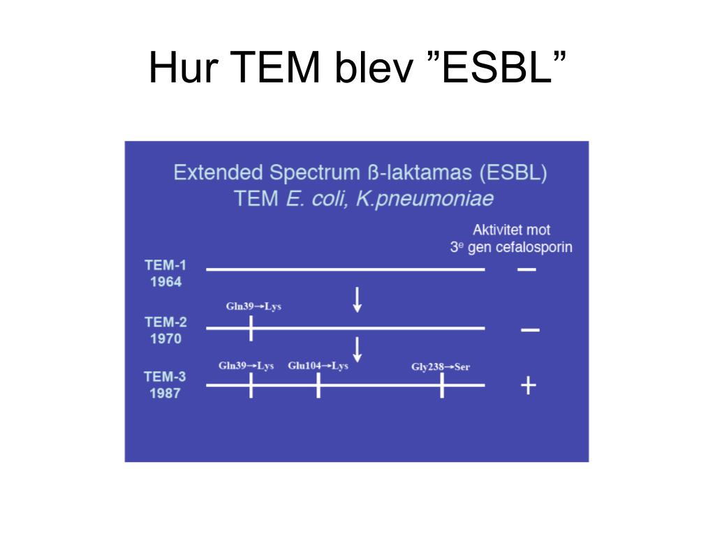 PPT - MRSA, VRE, ESBL Mekanismer, orsaker, konsekvenser, åtgärder ...