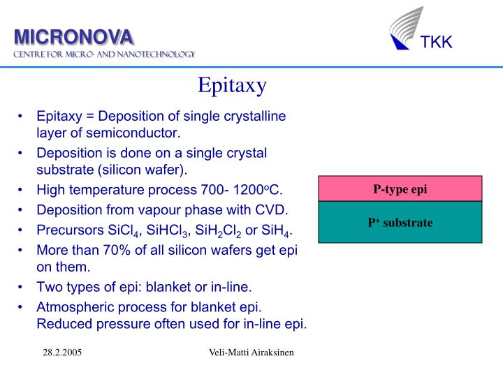 PPT - Epitaxy process and equipment Properties of epitaxial wafers ...