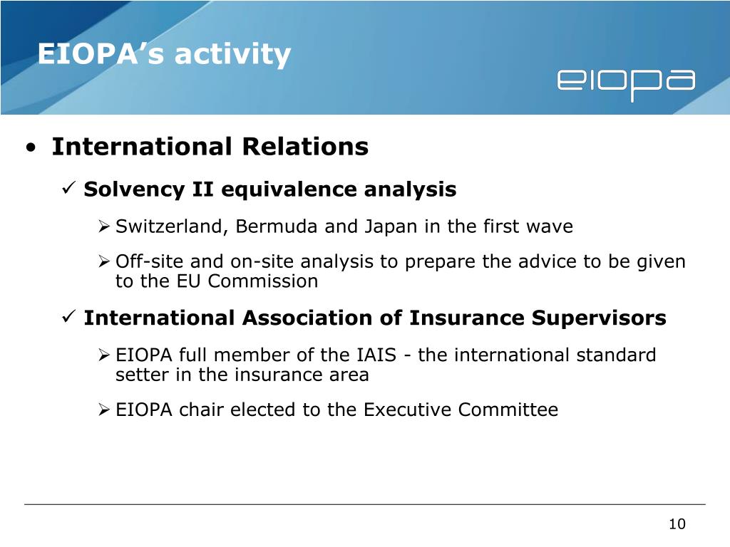 PPT - EIOPA & Solvency II What to expect in non-member states such as ...