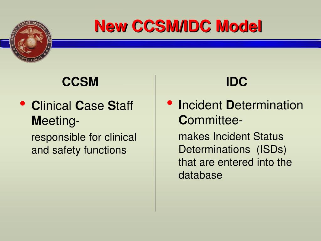 PPT - Incident Determination Committee (IDC)/Clinical Case Staff ...