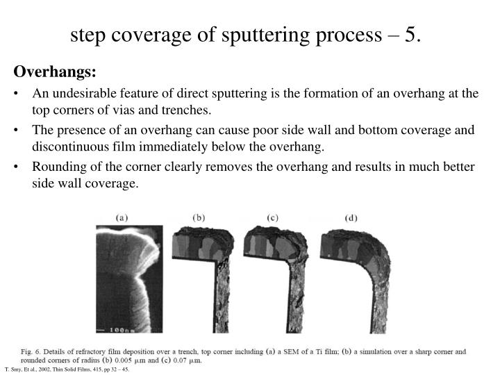 PPT - What determines step coverage in sputtering? PowerPoint ...