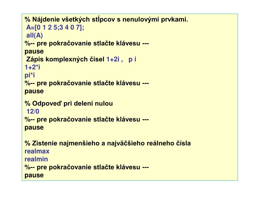 PPT - Príklady k úvodu do Matlabu Š. Kozák 2002-2004 PowerPoint ...
