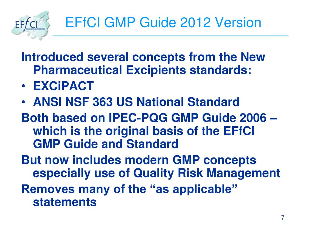PPT - EFfCI GMP Certification Review and Update Brussels September 19 ...