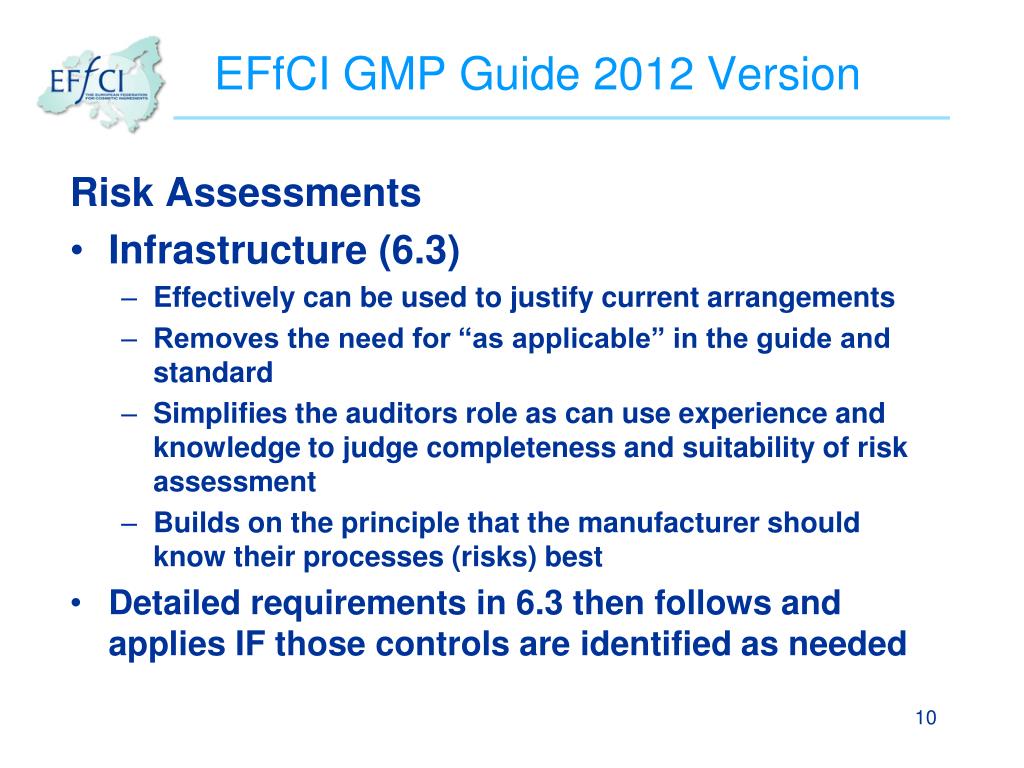 PPT - EFfCI GMP Certification Review and Update Brussels September 19 ...