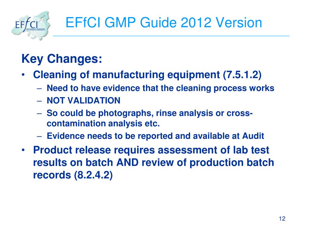 PPT - EFfCI GMP Certification Review and Update Brussels September 19 ...
