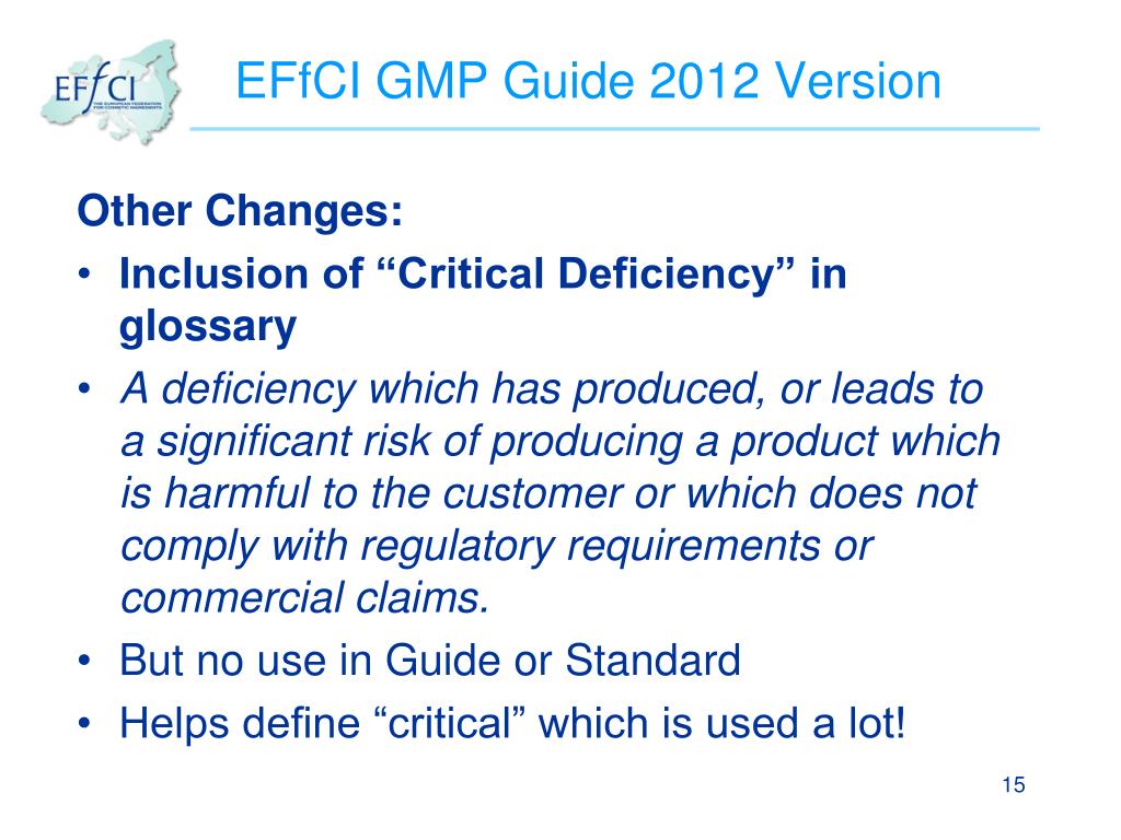PPT - EFfCI GMP Certification Review and Update Brussels September 19 ...