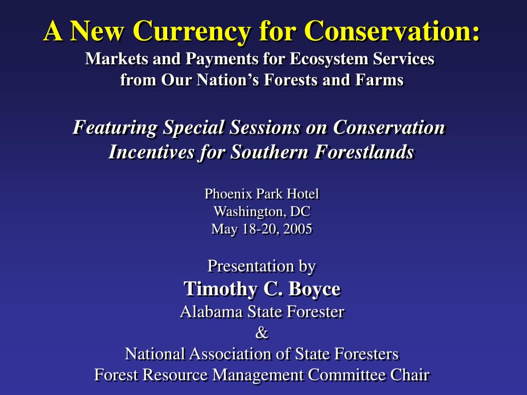 PPT - - American Forests Foundation - Environmental Defense – Center ...