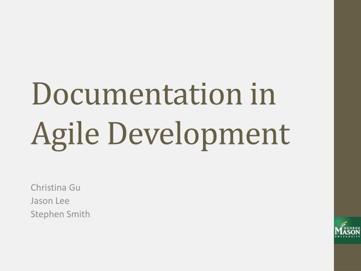 PPT - Documentation in Agile Development PowerPoint Presentation, free download - ID:3375196