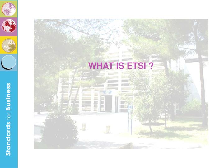 PPT - WHAT IS ETSI ? PowerPoint Presentation, free download - ID:3376383