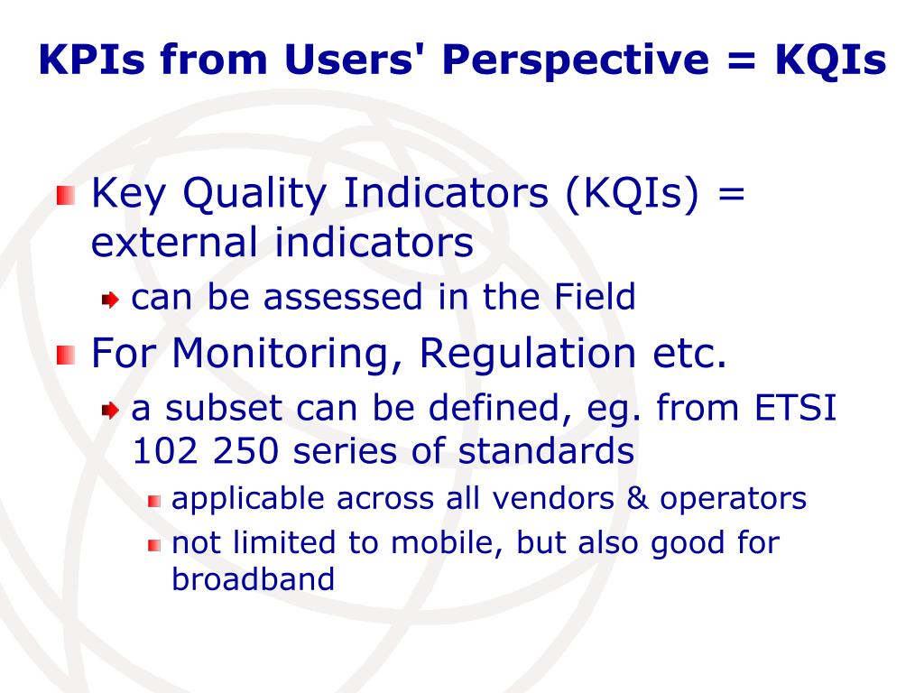 PPT - Mobile QoS Framework: Counters, KPI, KQI PowerPoint Presentation ... PPT - Mobile QoS Framework: Counters, KPI, KQI PowerPoint Presentation ...