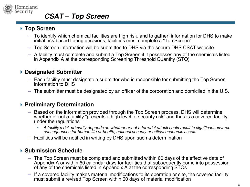 PPT - Securing the Chemical Sector: An Overview of the Chemical ...