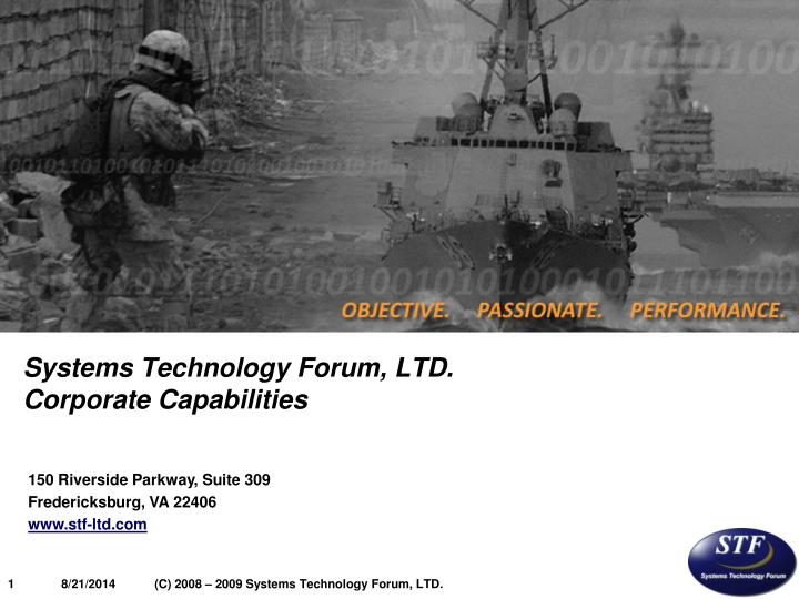 PPT - Systems Technology Forum, LTD. Corporate Capabilities PowerPoint ...