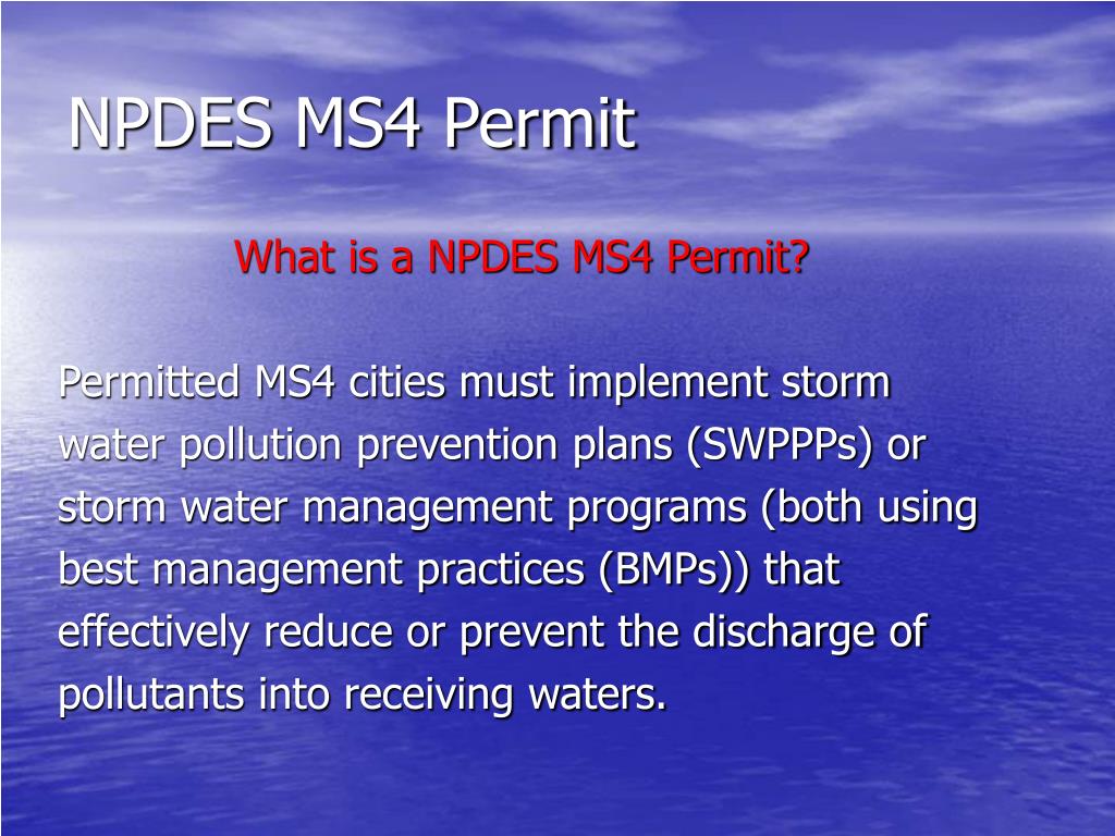 PPT - Phase II Storm Water NPDES MS4 Pollution Prevention Plan ...