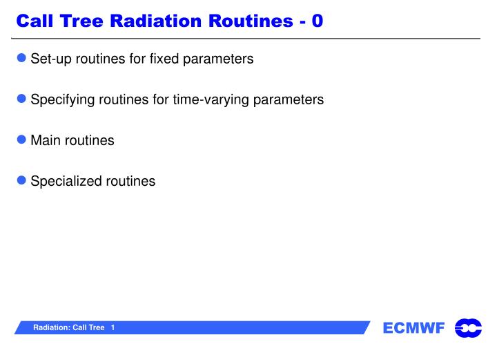 PPT - Call Tree Radiation Routines - 0 PowerPoint Presentation, free ...