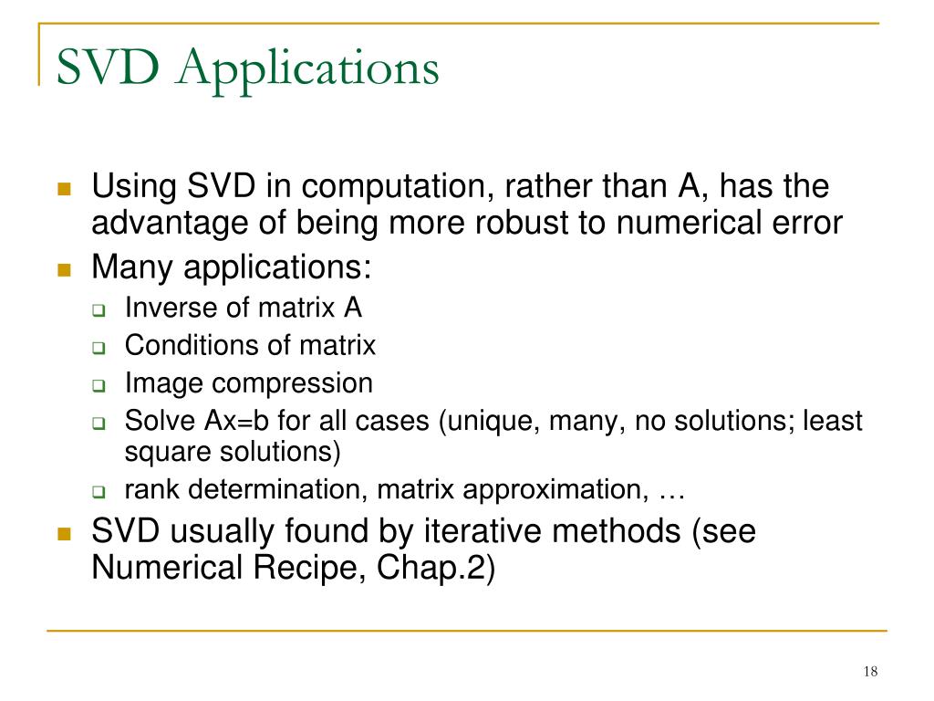 Ppt Svd Singular Value Decomposition Powerpoint Presentation Free