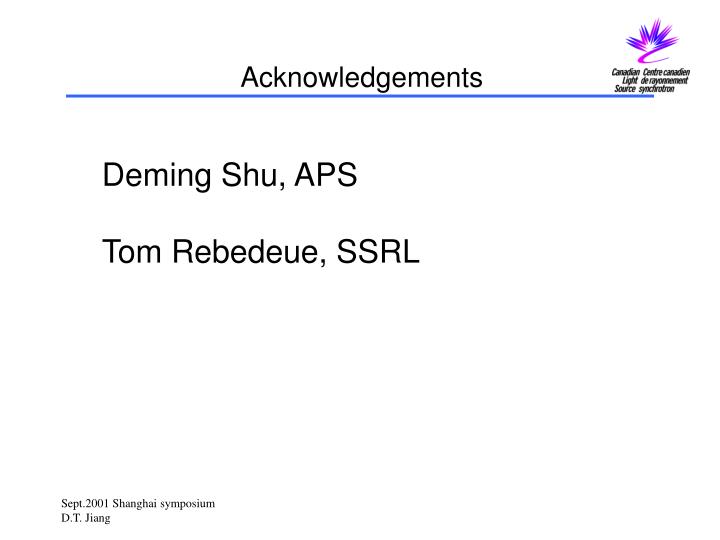PPT - Acknowledgements PowerPoint Presentation, free download - ID:3377969