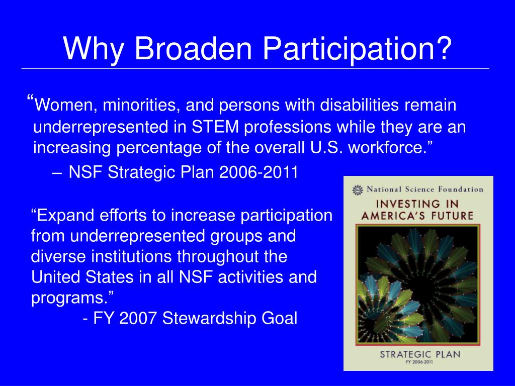 PPT - Development of an NSF Plan to Broaden Participation PowerPoint ...