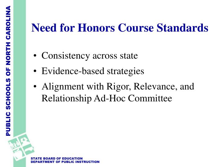PPT - Need for Honors Course Standards PowerPoint Presentation, free ...