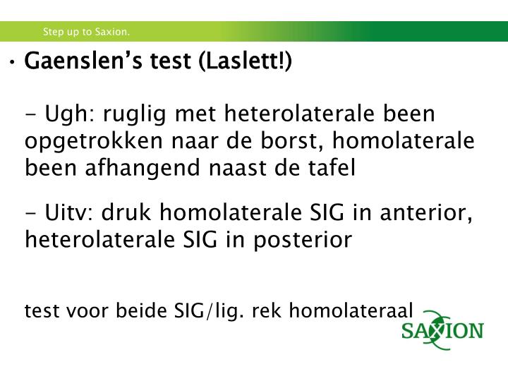 PPT - Bekken samen bekeken Stabiliteit rondom het bekken Testen ...