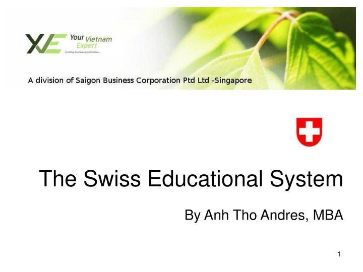 PPT - The Swiss Educational System PowerPoint Presentation, free ...