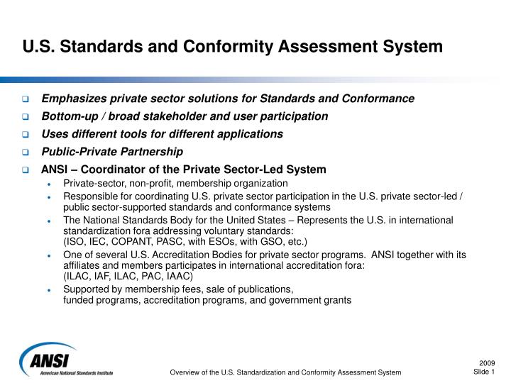 PPT - U.S. Standards and Conformity Assessment System PowerPoint ...