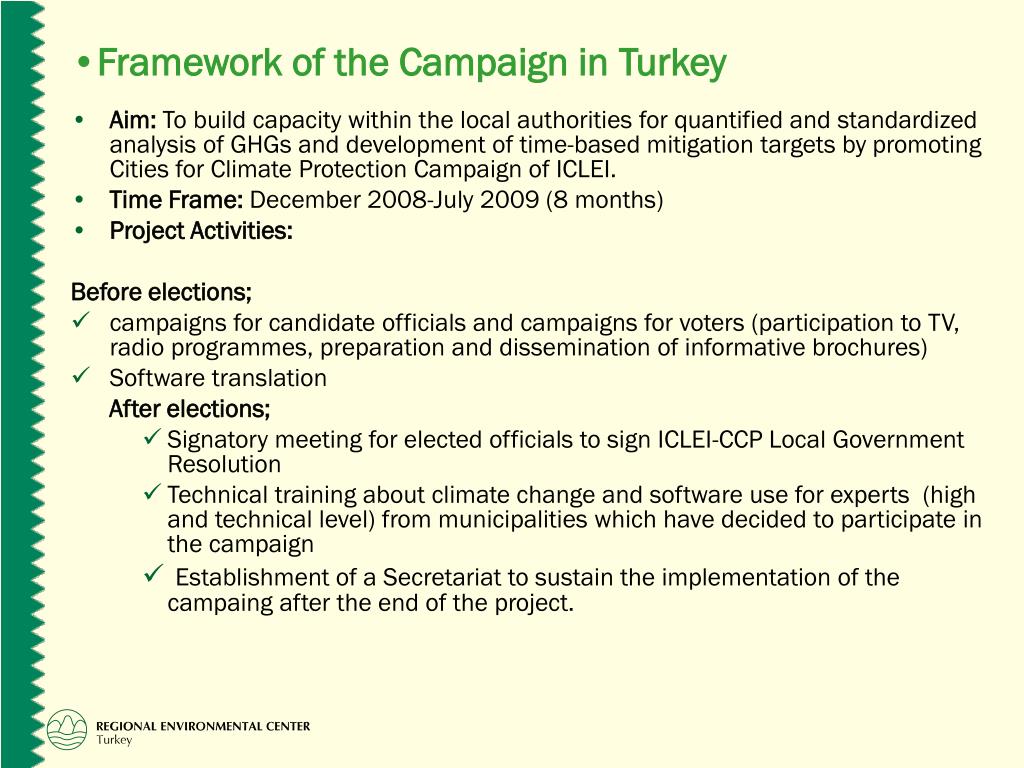 PPT - LOCAL GOVERNMENTS and CLIMATE CHANGE CCP Campaign in Turkey ...
