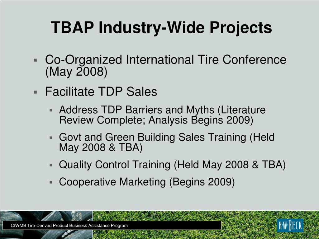 PPT - TBAP Business Assistance Industry Trends TBAP Industry-Wide ...