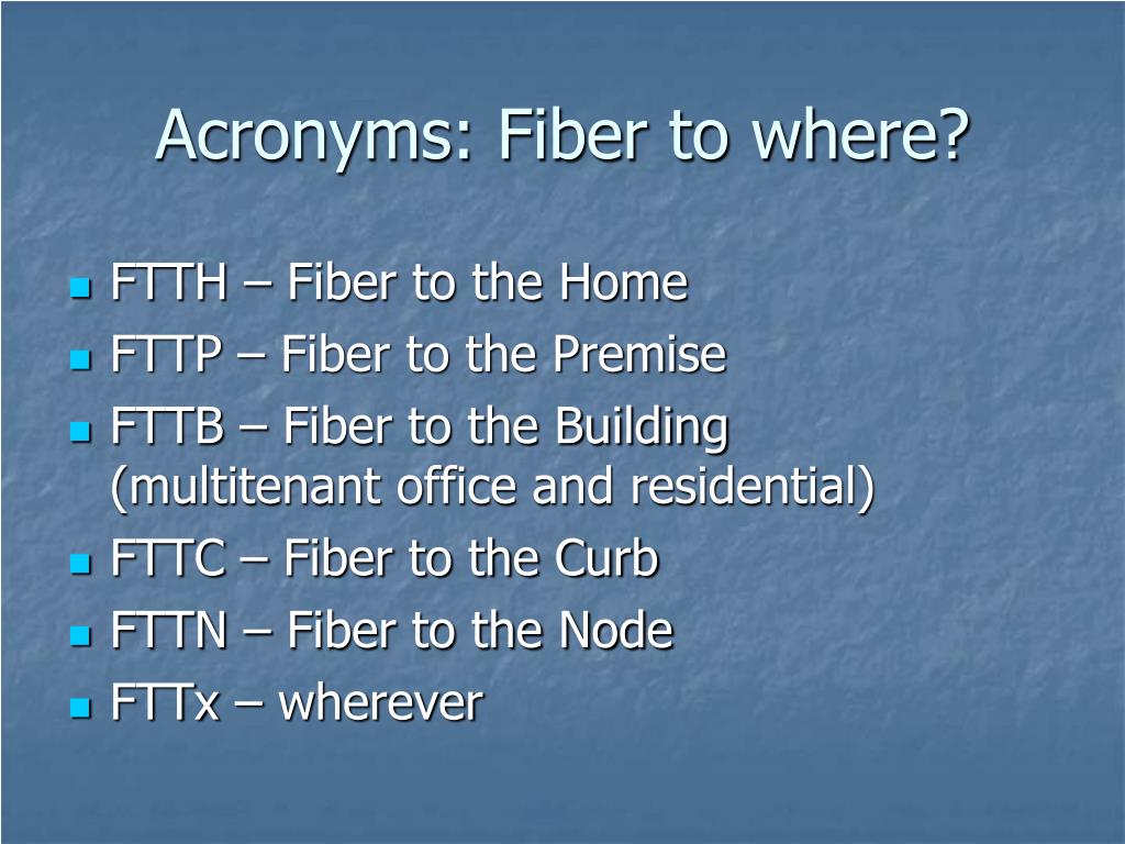 PPT - GLITS Agenda: Fiber to the Home PowerPoint Presentation, free ...